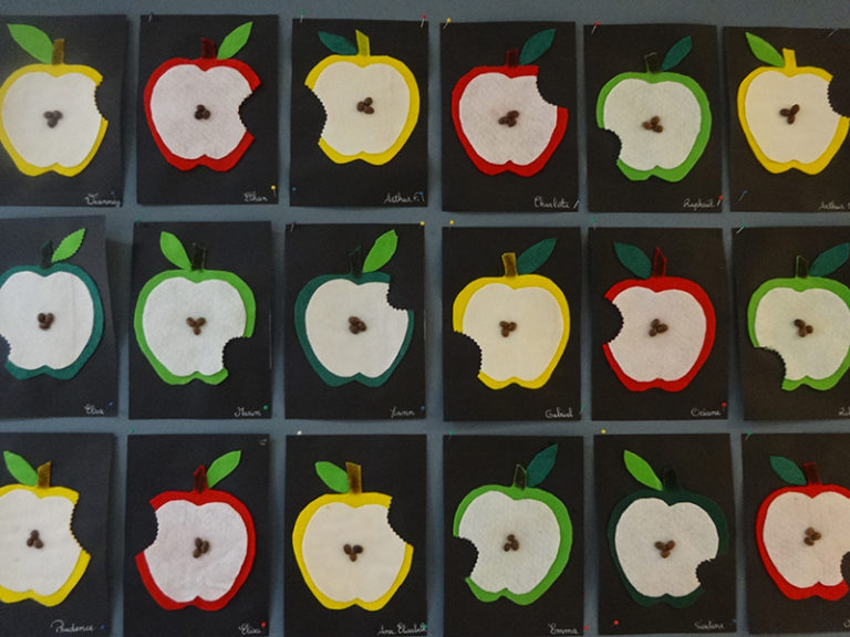 Nos productions d’arts plastiques autour de la pomme! | Ecole Saint ...